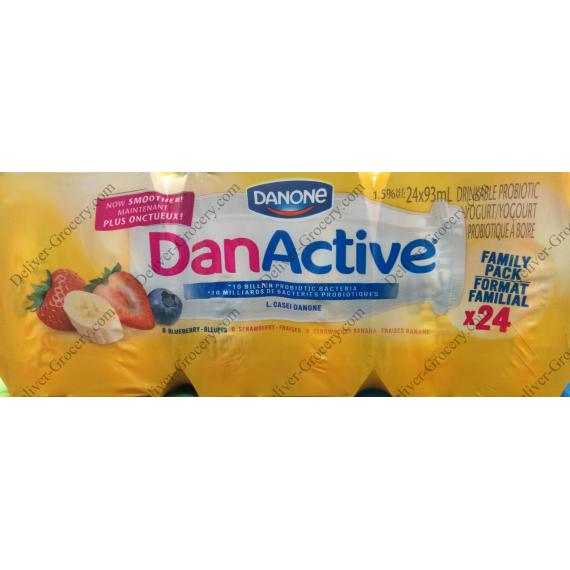 DANONE DAN ACTIVE Drinkable Probiotic Yogurt 1.5%, 24 x 93 ml - Deliver ...
