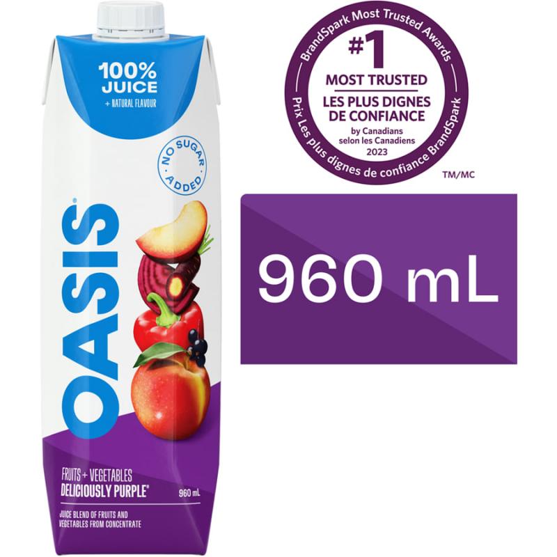 OASIS - Jus de fruits et légumes délicieusement violets, 960 ml ...